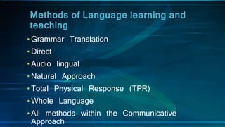 Language methodologies | PPT