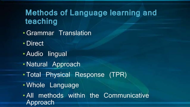 Language methodologies | PPT