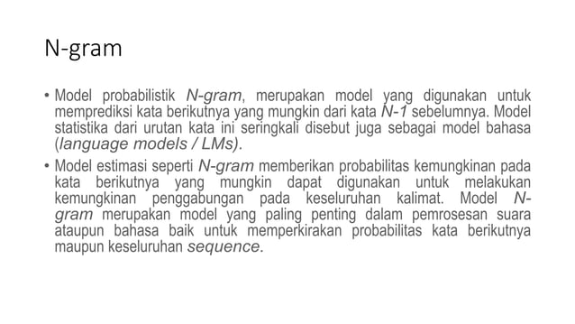Language Model (N-Gram).pptx | Technology & Computing