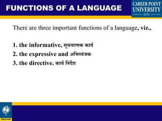 Language nature and function | PPTX