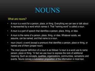 Language nouns | PPTX | Computer Animation | Computer Software and ...