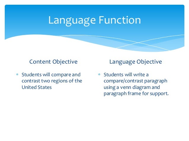 Language Objectives