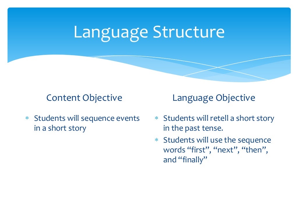 Language Objectives
