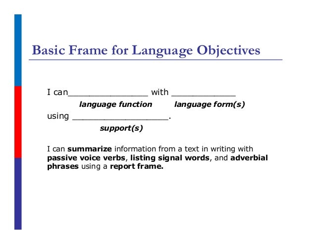 Language Objectives for Elementary ELLs Handouts