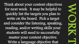 Language Objectives PD | PPTX