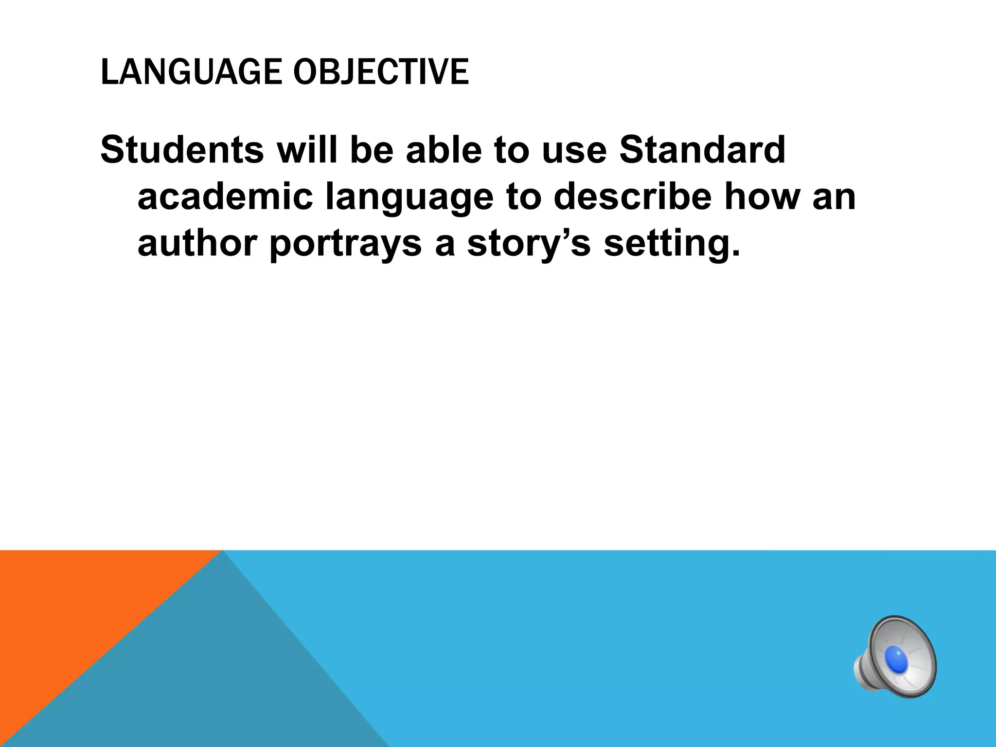 Language objectives powerpoint | PPTX