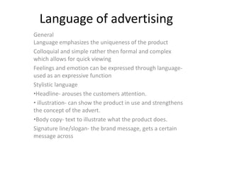 Language of advertising | PPTX