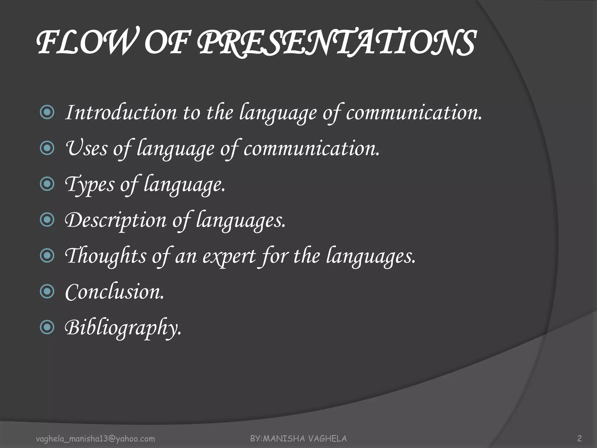 Language of communication | PPSX