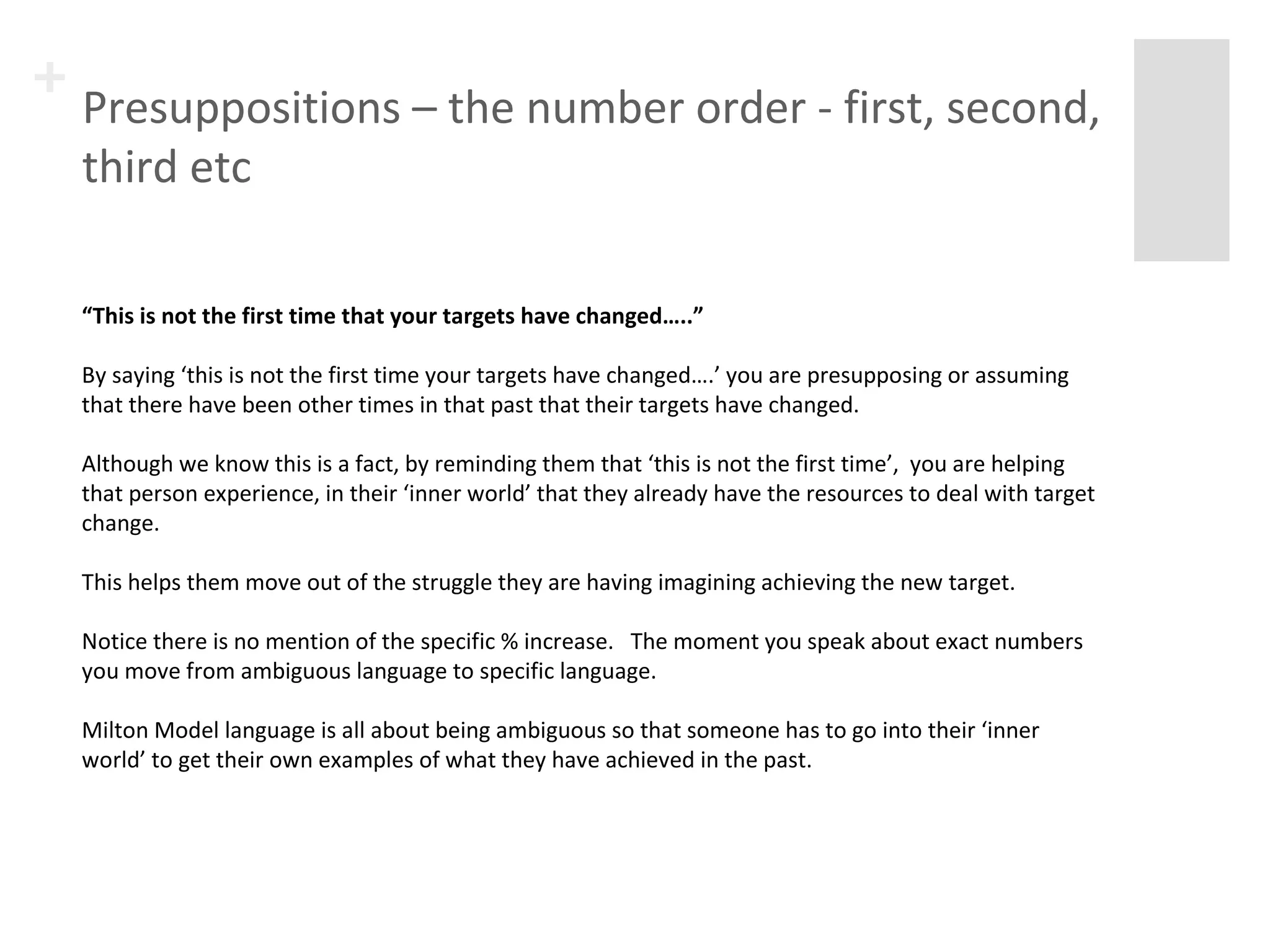 Language of Influence and Persuasion - introduction to the NLP Milton ...