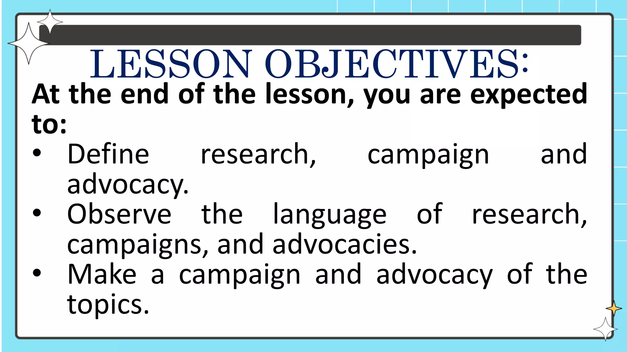 Language of Research, Campaigns and Advocacy.pptx