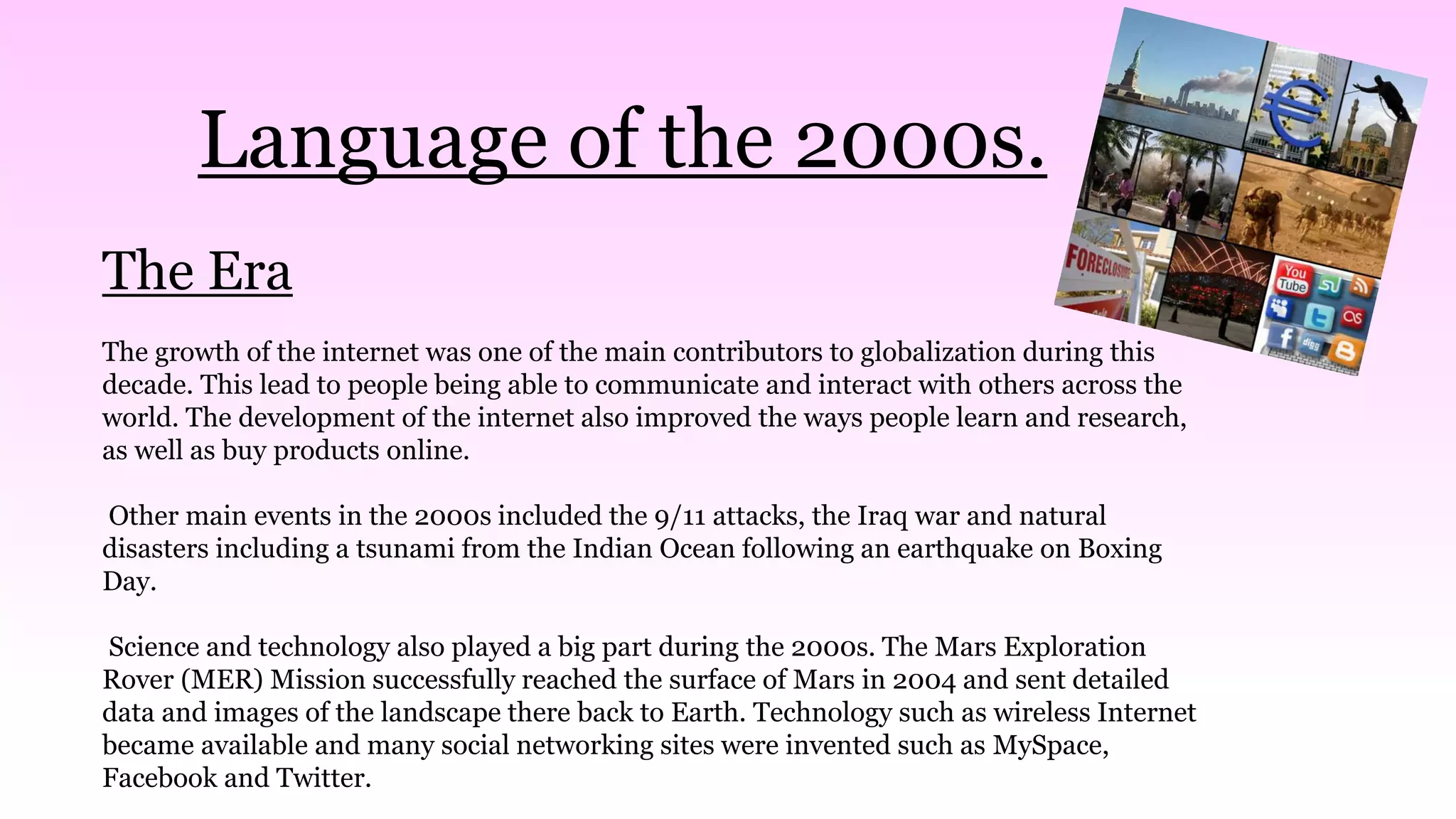 Language of the 2000s | PPTX