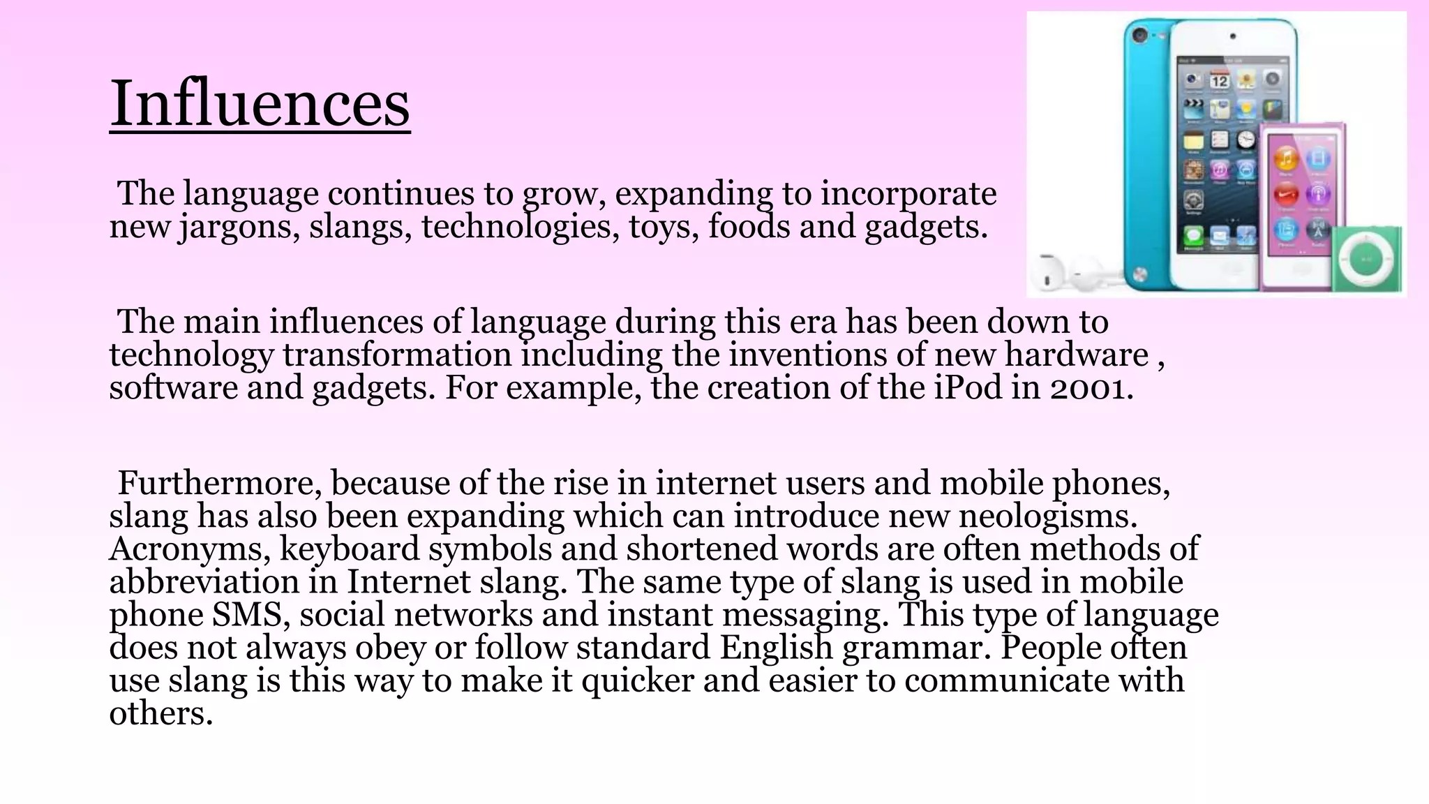 Language of the 2000s | PPTX