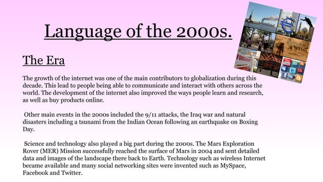 Language of the 2000s | PPTX