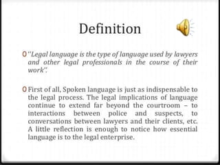 Language of the law | PPTX