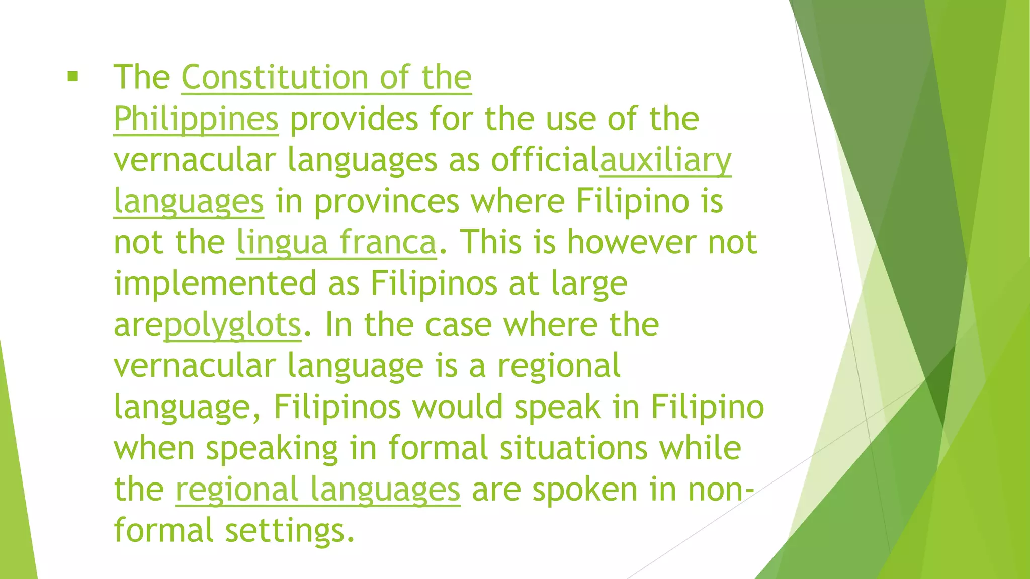 Language of the Philippines ppt | PPTX