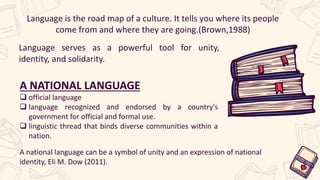 LANGUAGE OF UNITY AND SOLIDARITY NOTES AND QUESTIONS | PPT
