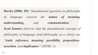 Language & Philosophy & Basics of it pptx | PPTX