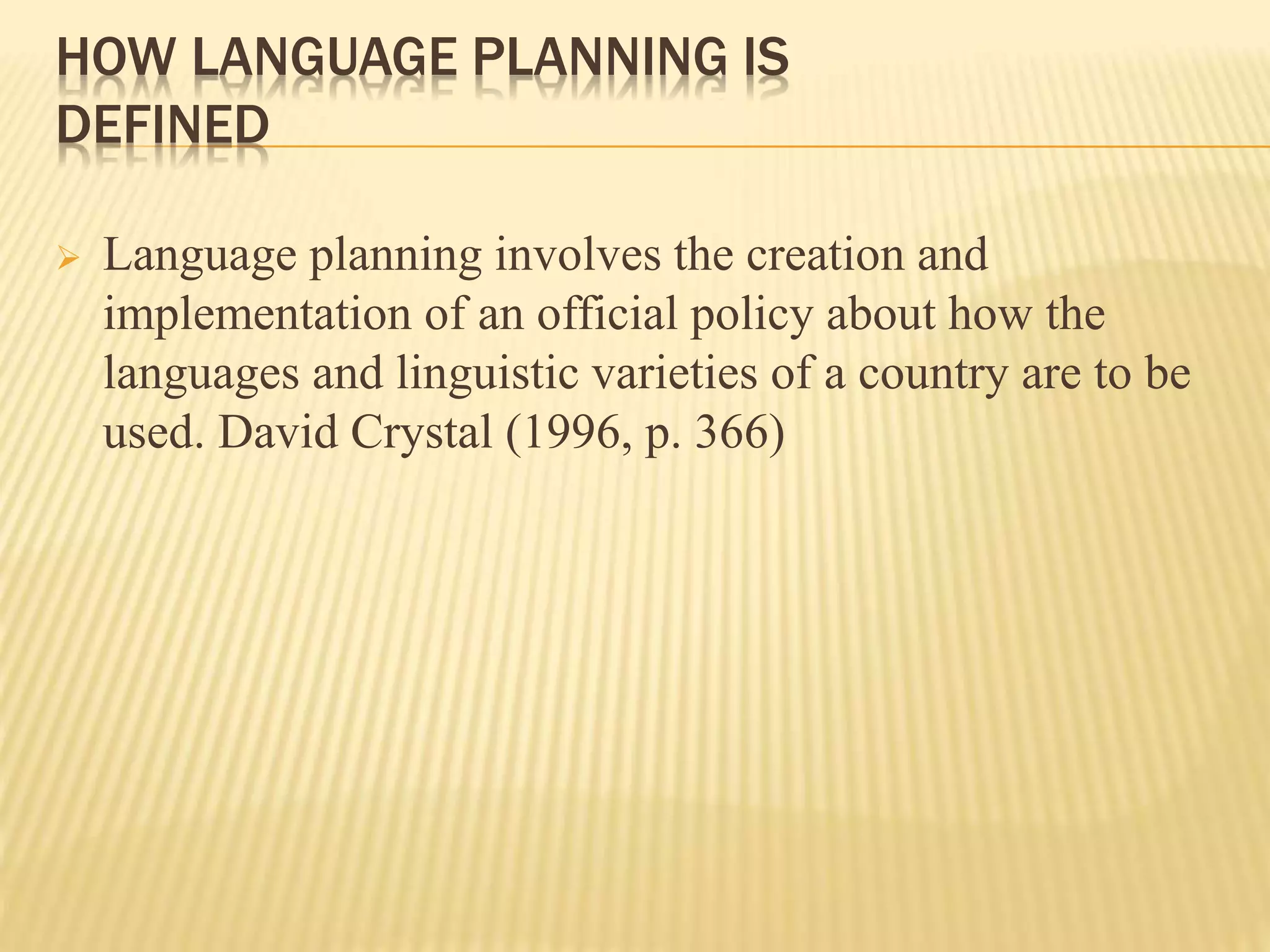 Language planning | PPTX