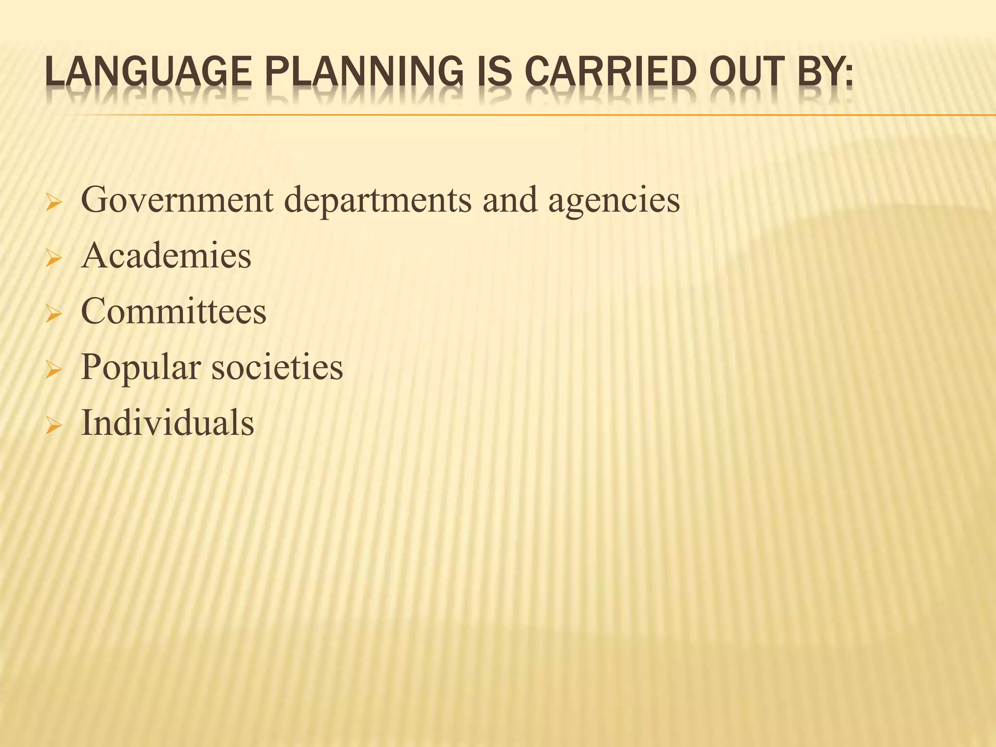 Language planning | PPTX