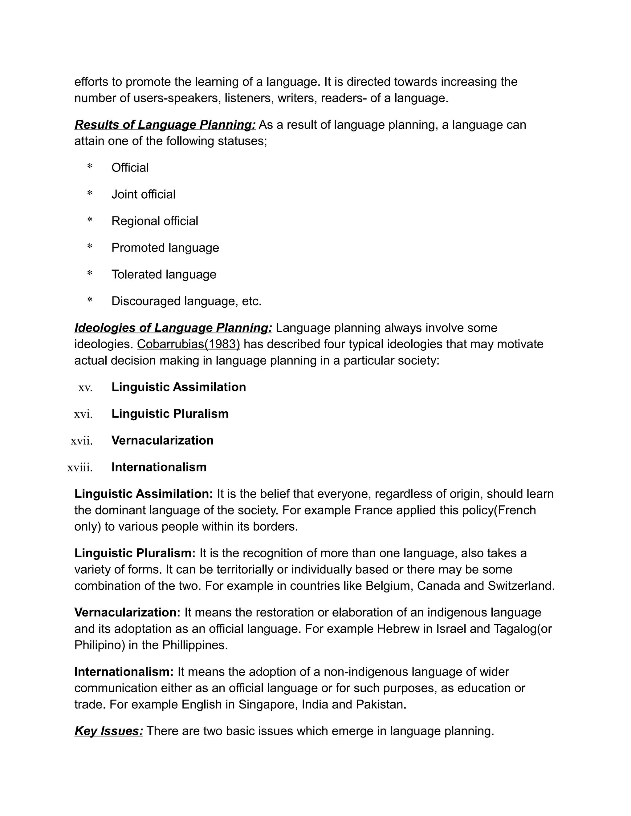 Language planning and endangered languages | PDF