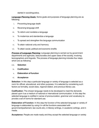 Language planning and endangered languages | RTF