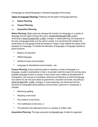 Language planning and endangered languages | RTF