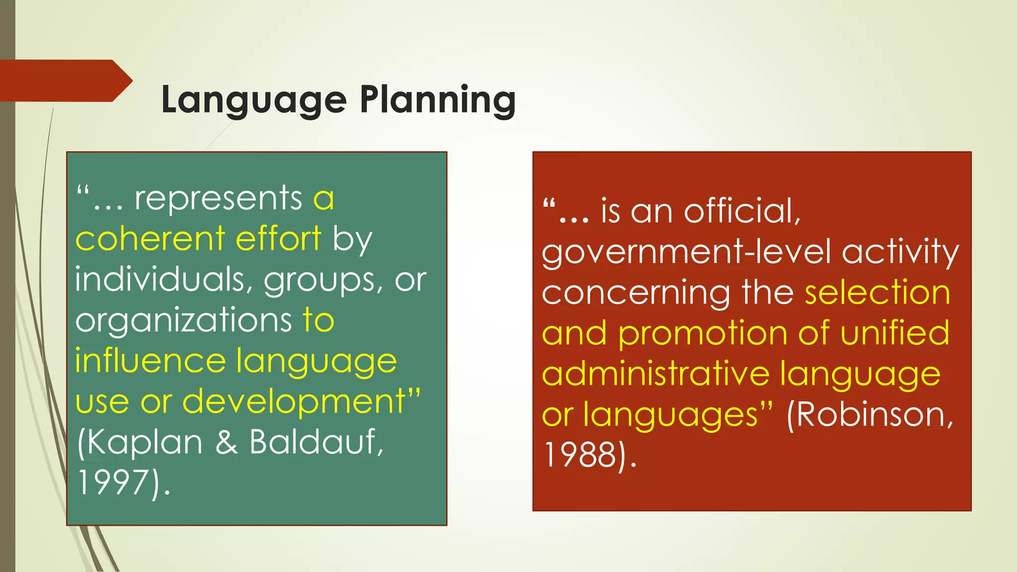 Language Planning and Policy | PDF