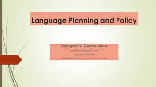 Language Planning and Policy | PDF