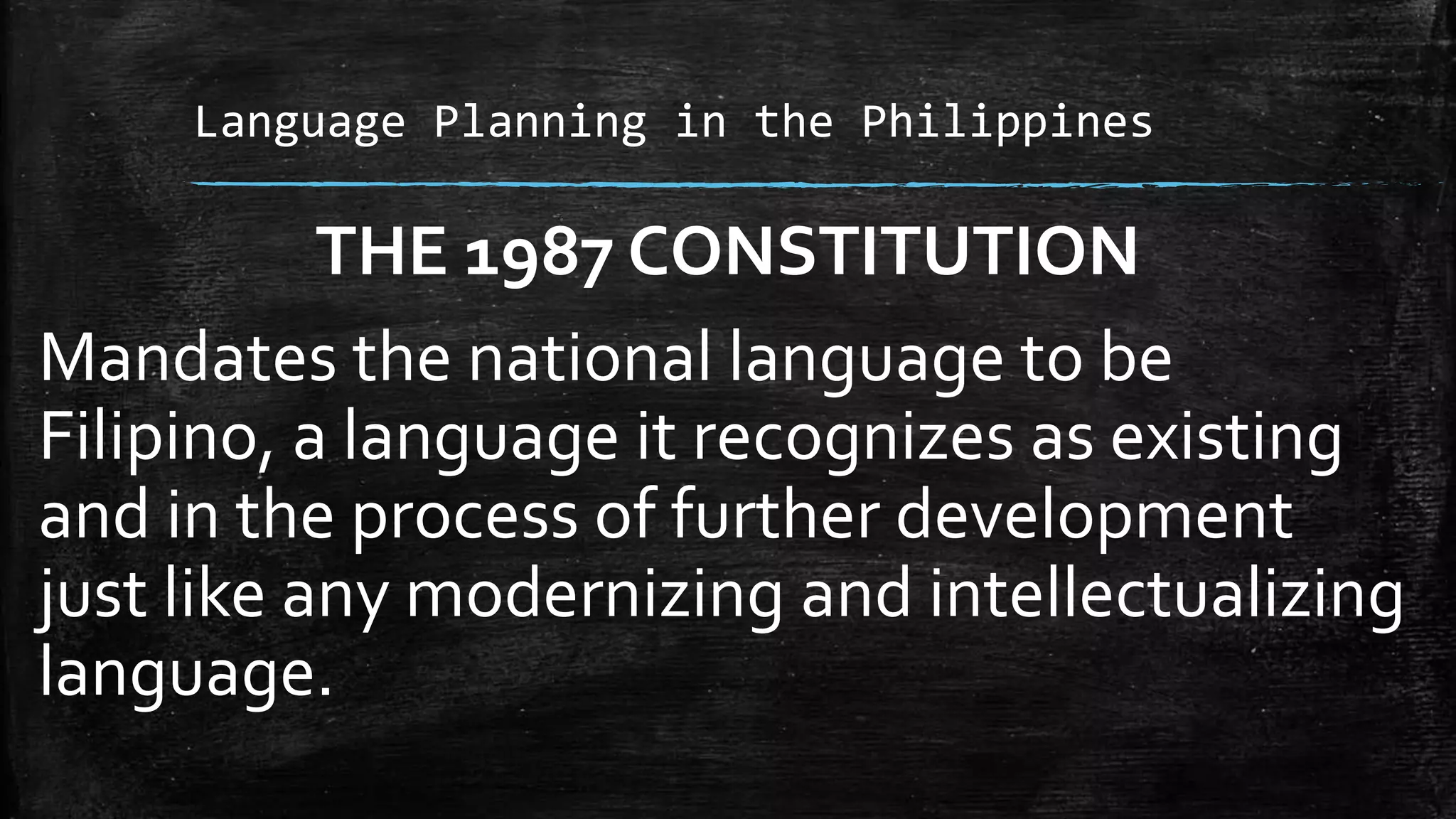 Language Planning in the Philippines | PPTX
