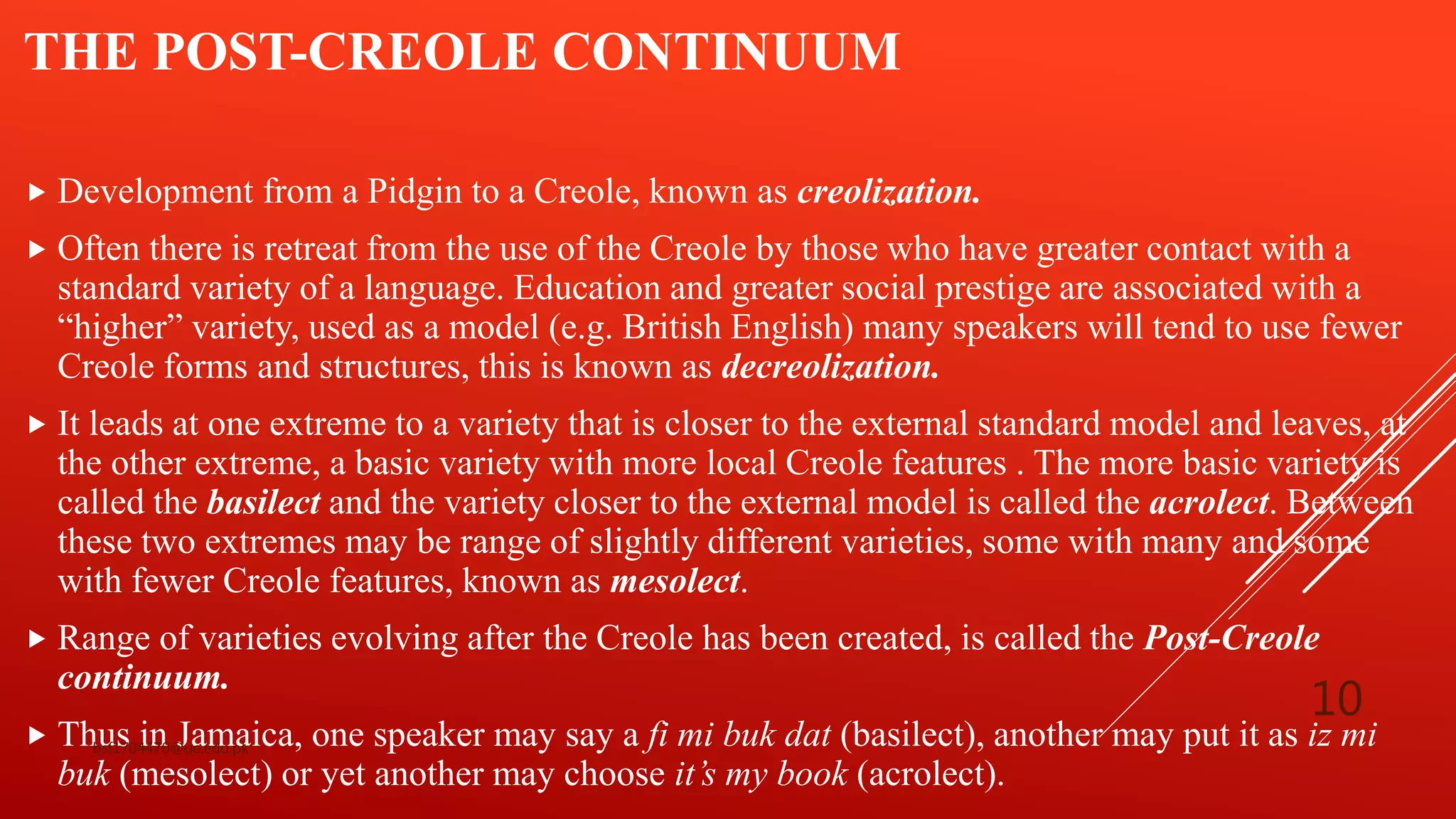 Language Planning, Pidgin and Creoles | PPTX