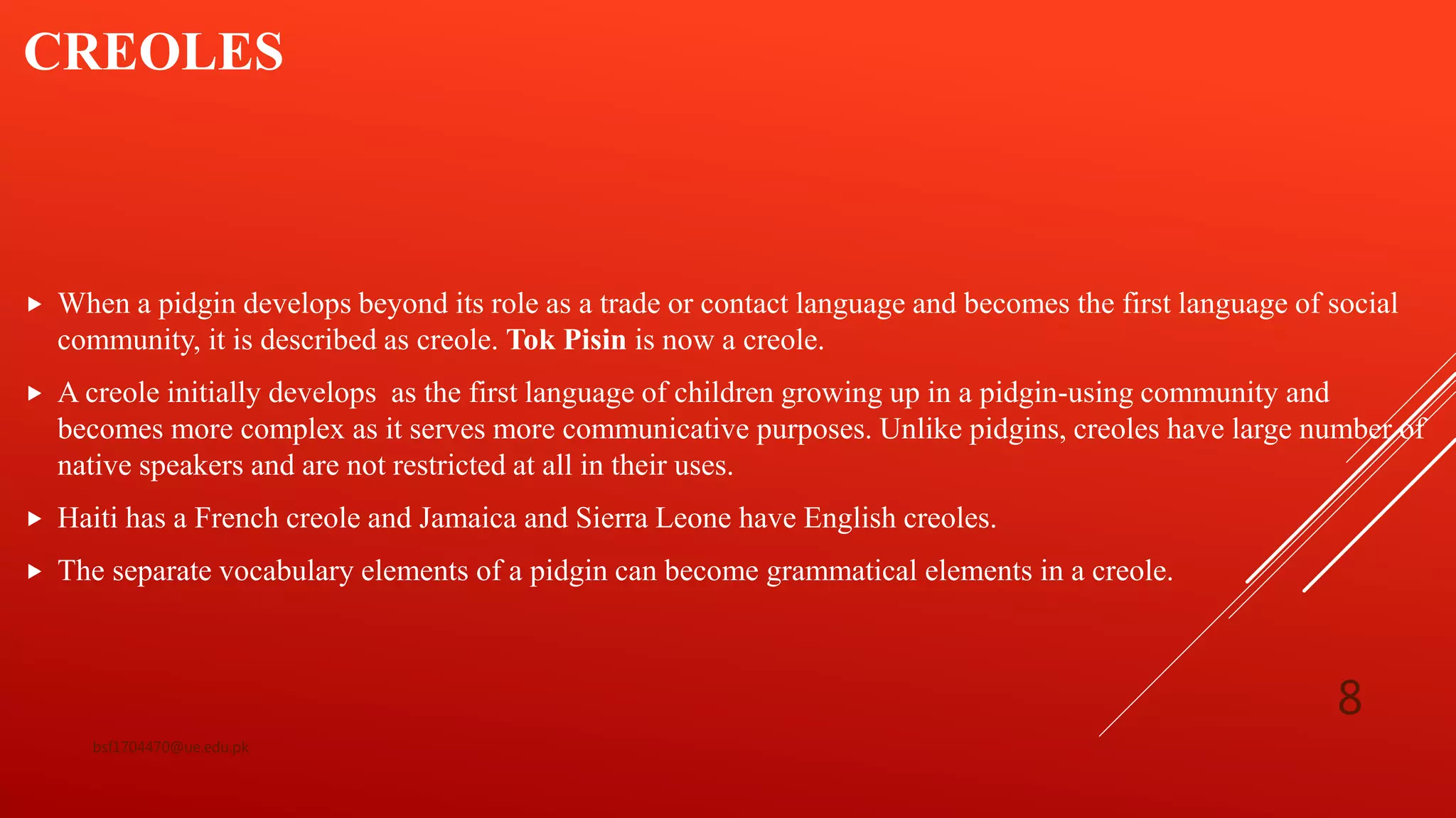 Language Planning, Pidgin and Creoles | PPTX