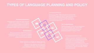 Language policy Status Planning | PPTX