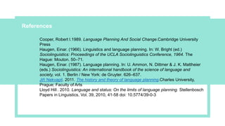 Language policy Status Planning | PPTX