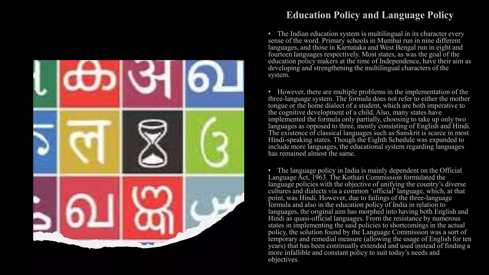 Language policy as in indian constitution | PPTX