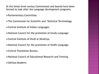 Language policy as specified in indian constitution | PPTX