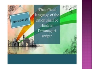 Language policy as specified in indian constitution | PPTX