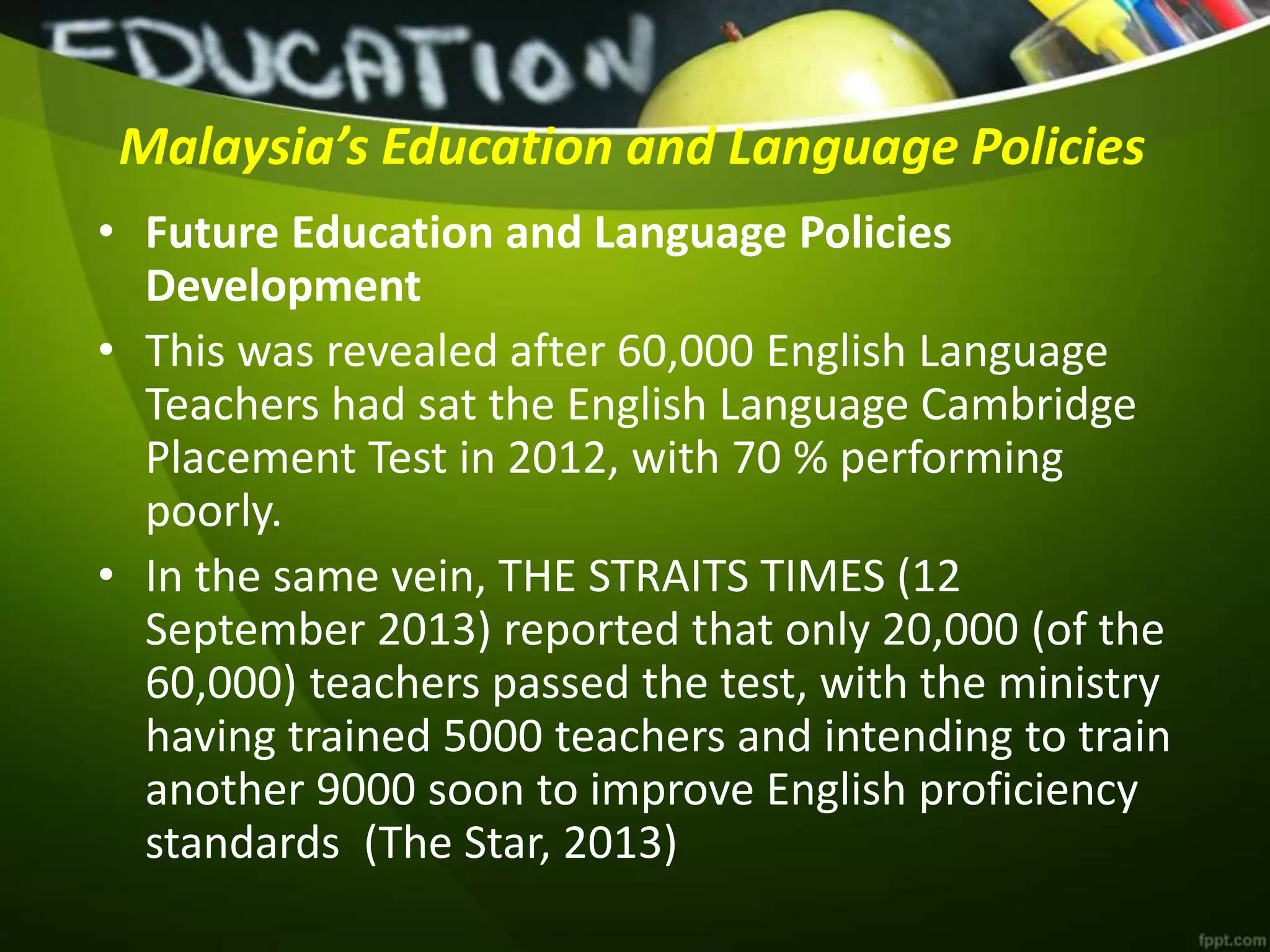 Language policy in malaysia | PPTX