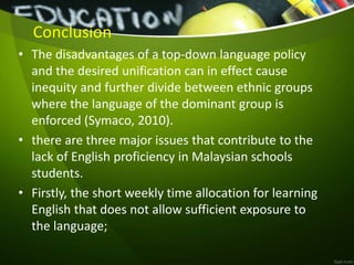 Language policy in malaysia | PPTX
