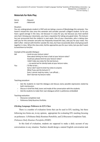 Language politeness article susilo | RTF | Education