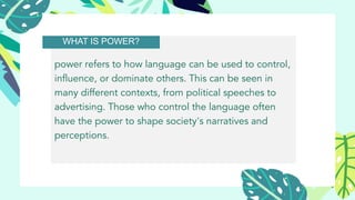 Language power and agency. in linguist Anthropology | PDF