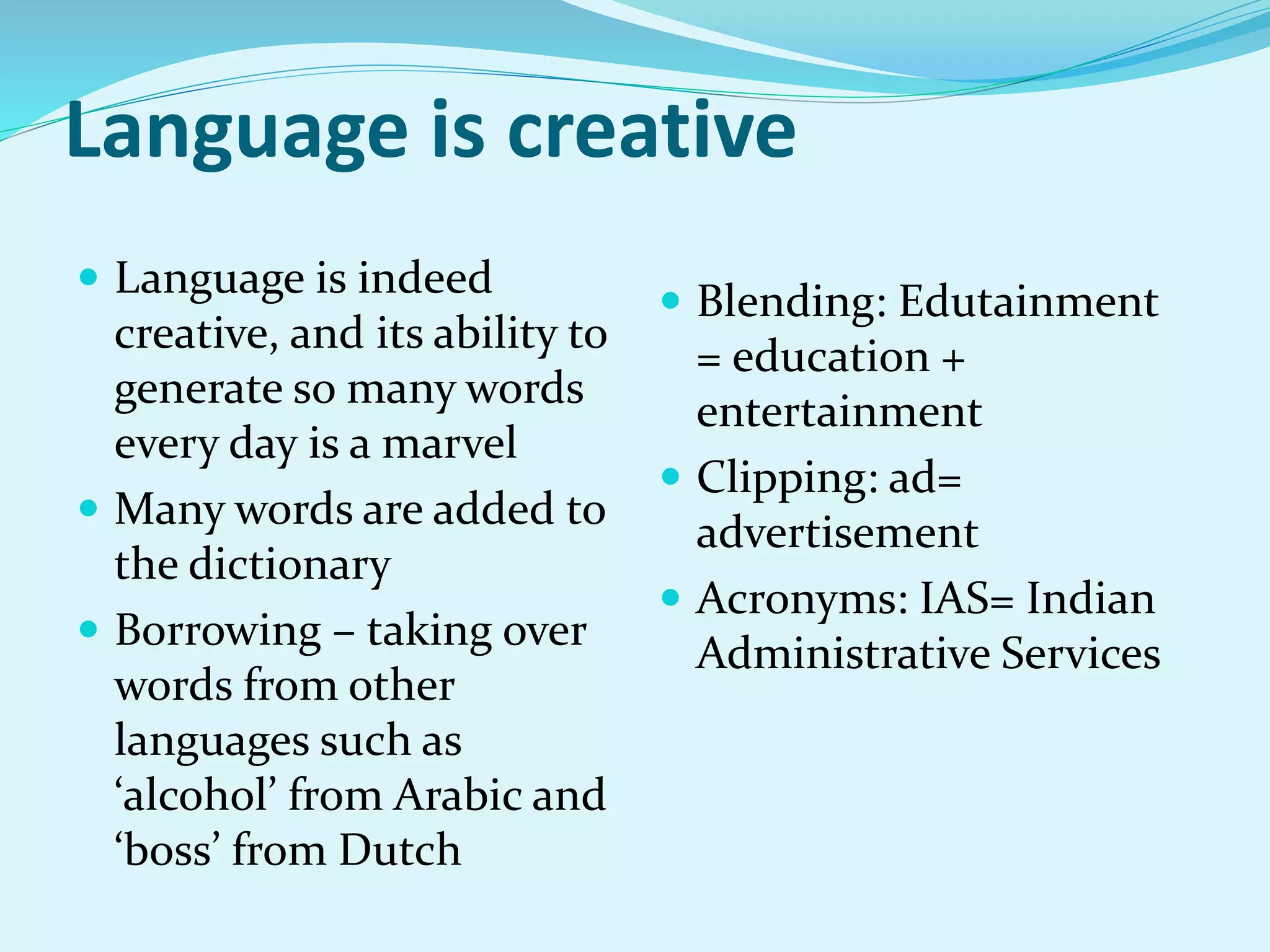 features of Language ppt | PPT