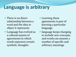 features of Language ppt | PPT