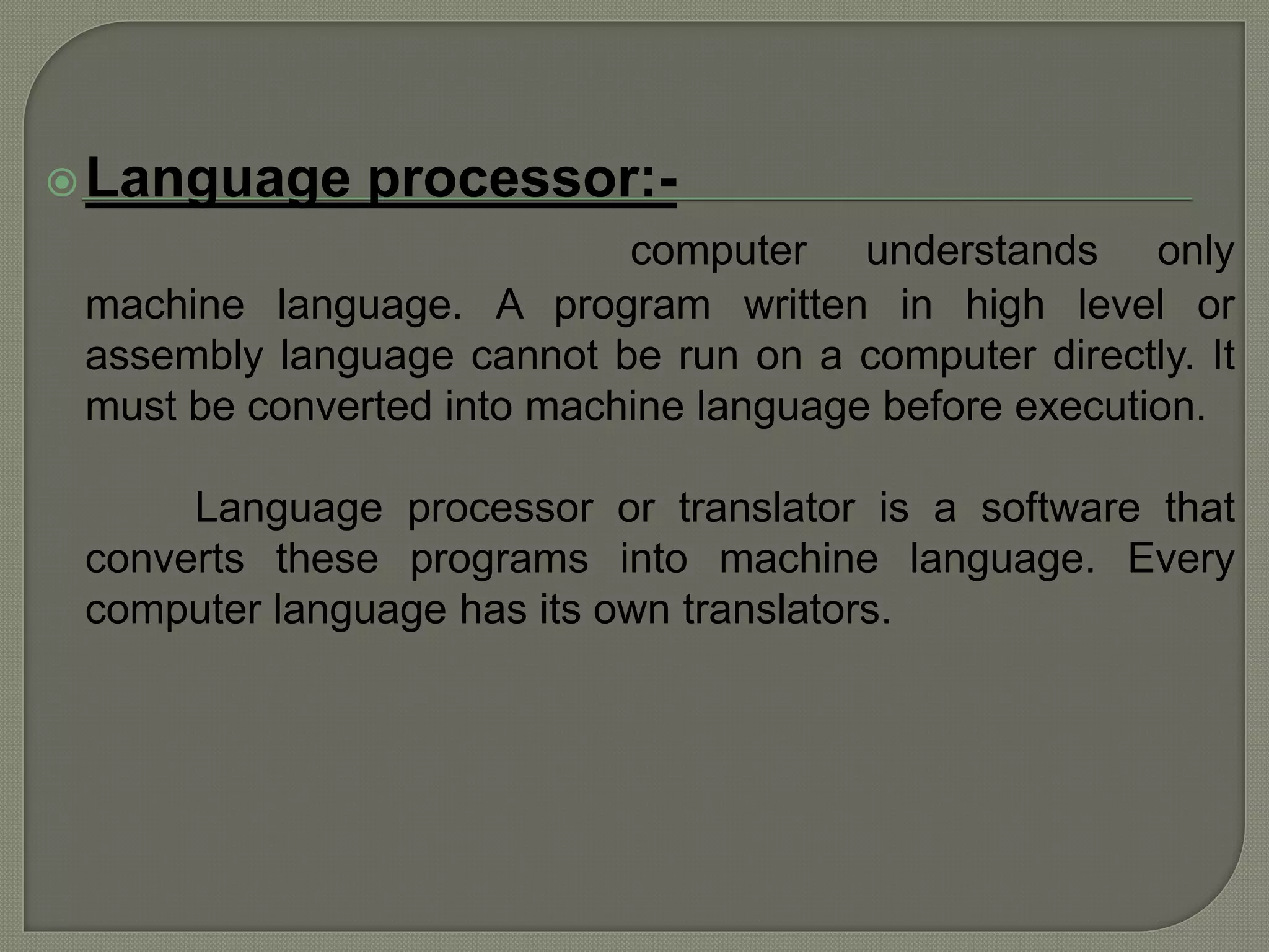 Language processor | PPTX