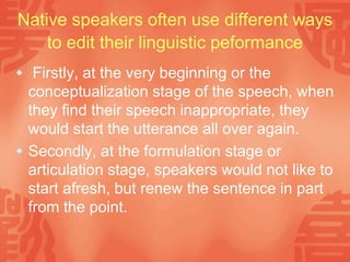 Language Production | PPT