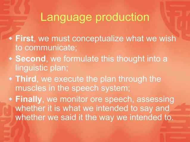 Language Production | PPT