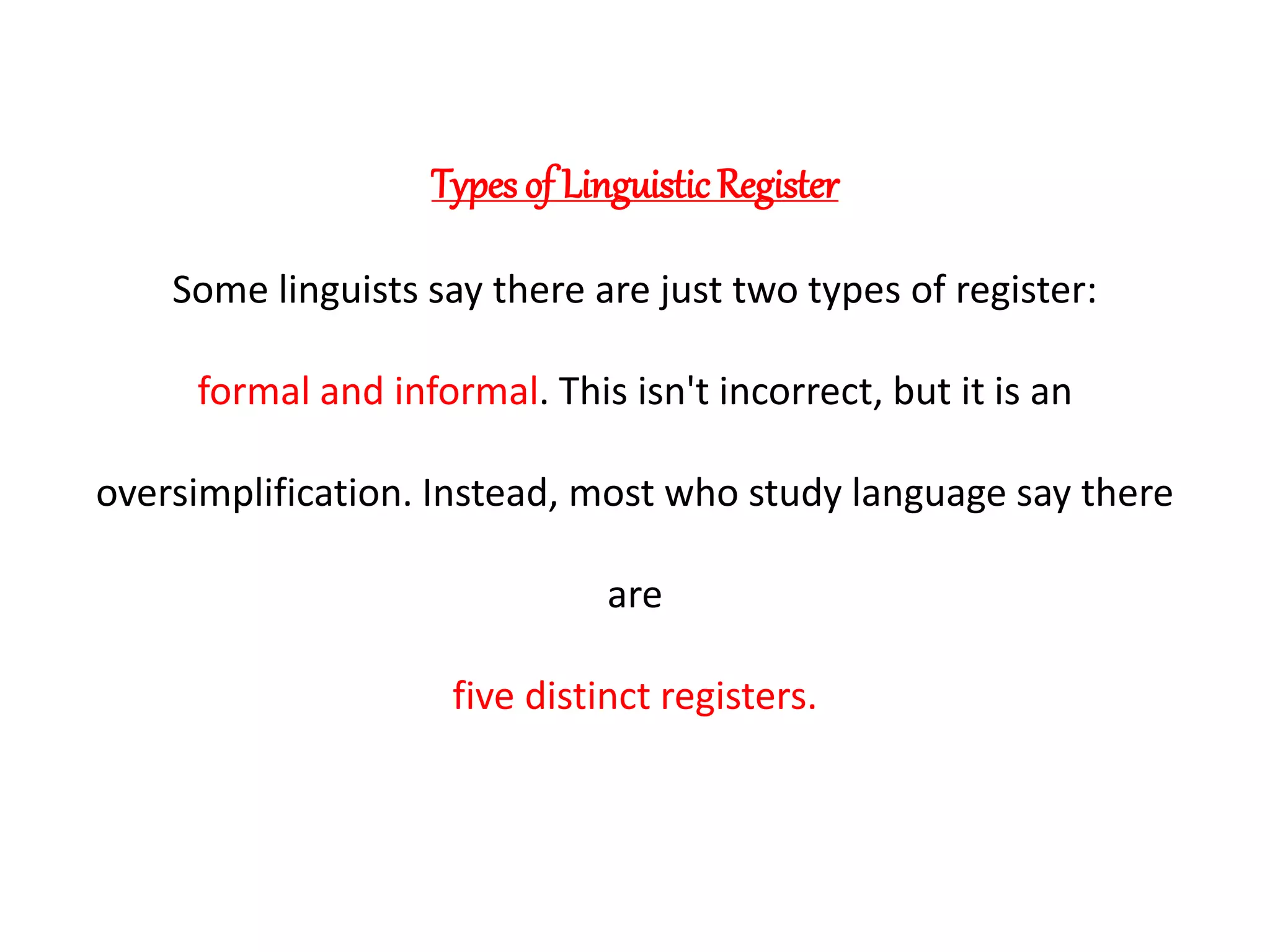 Language Register | PPTX