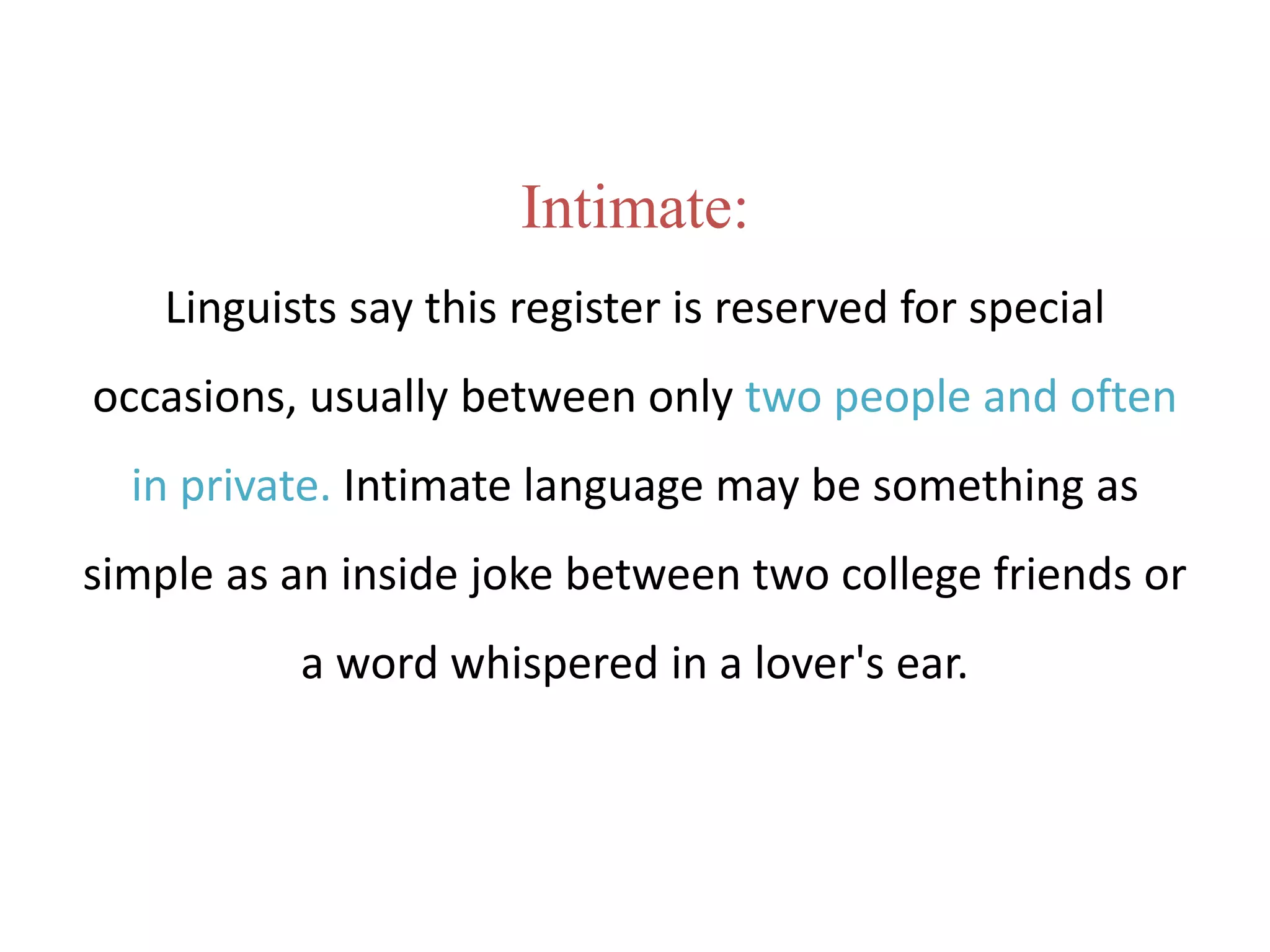 Language Register | PPTX