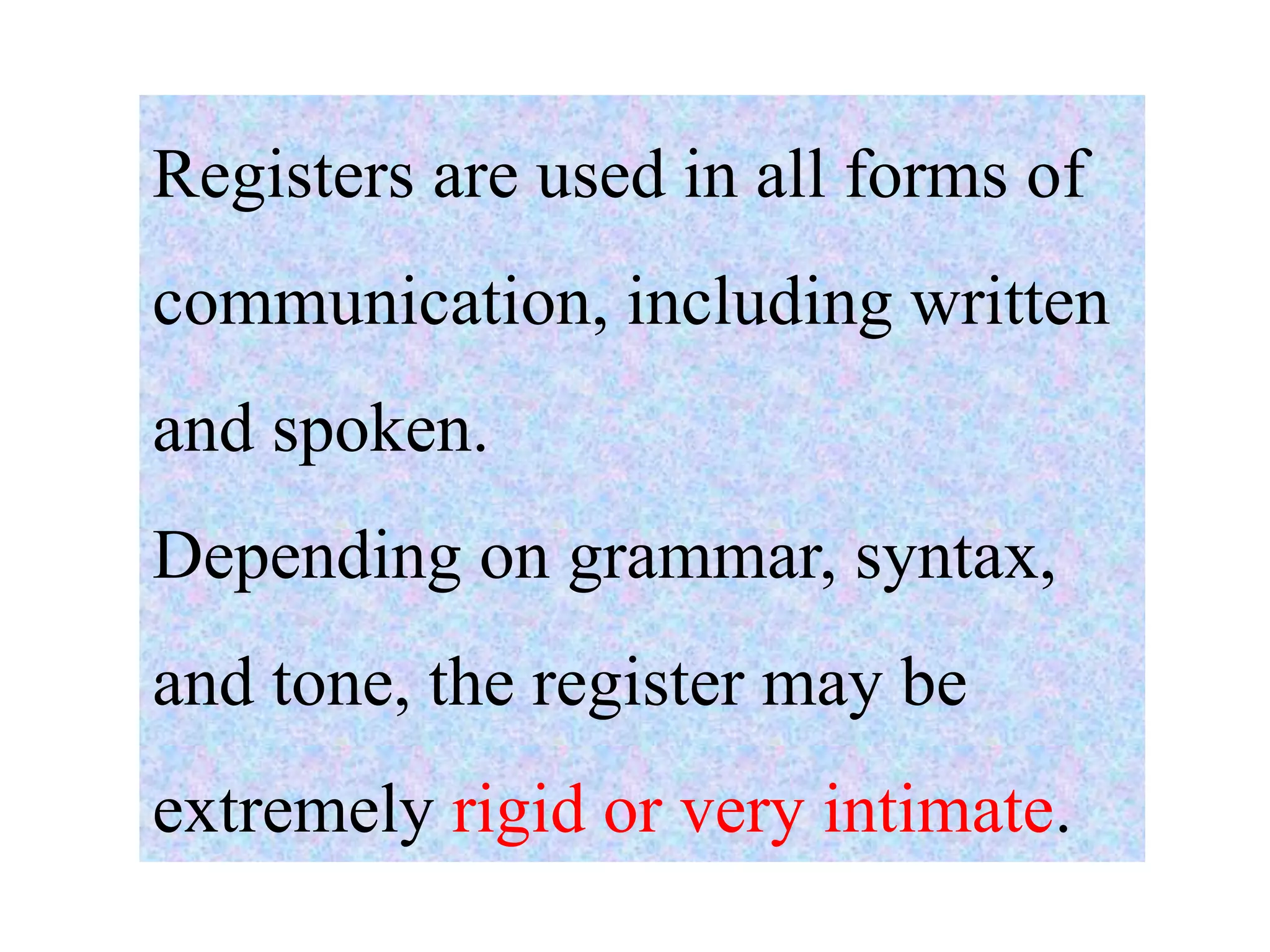 Language Register | PPTX