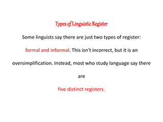 Language Register | PPTX
