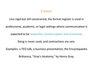 Language Register | PPTX